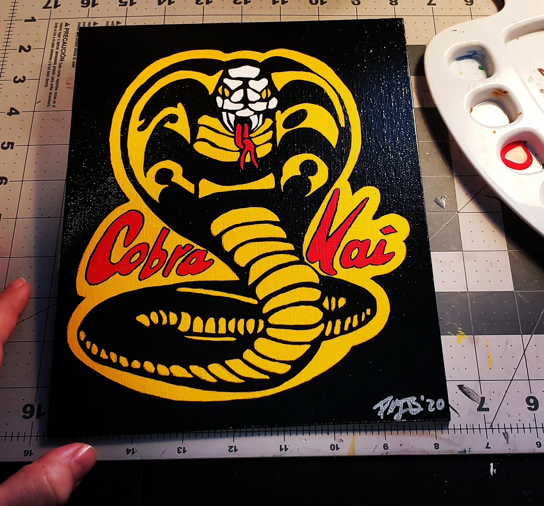 Cobra Kai acrylic on canvas – TheBeardedMiniaturist